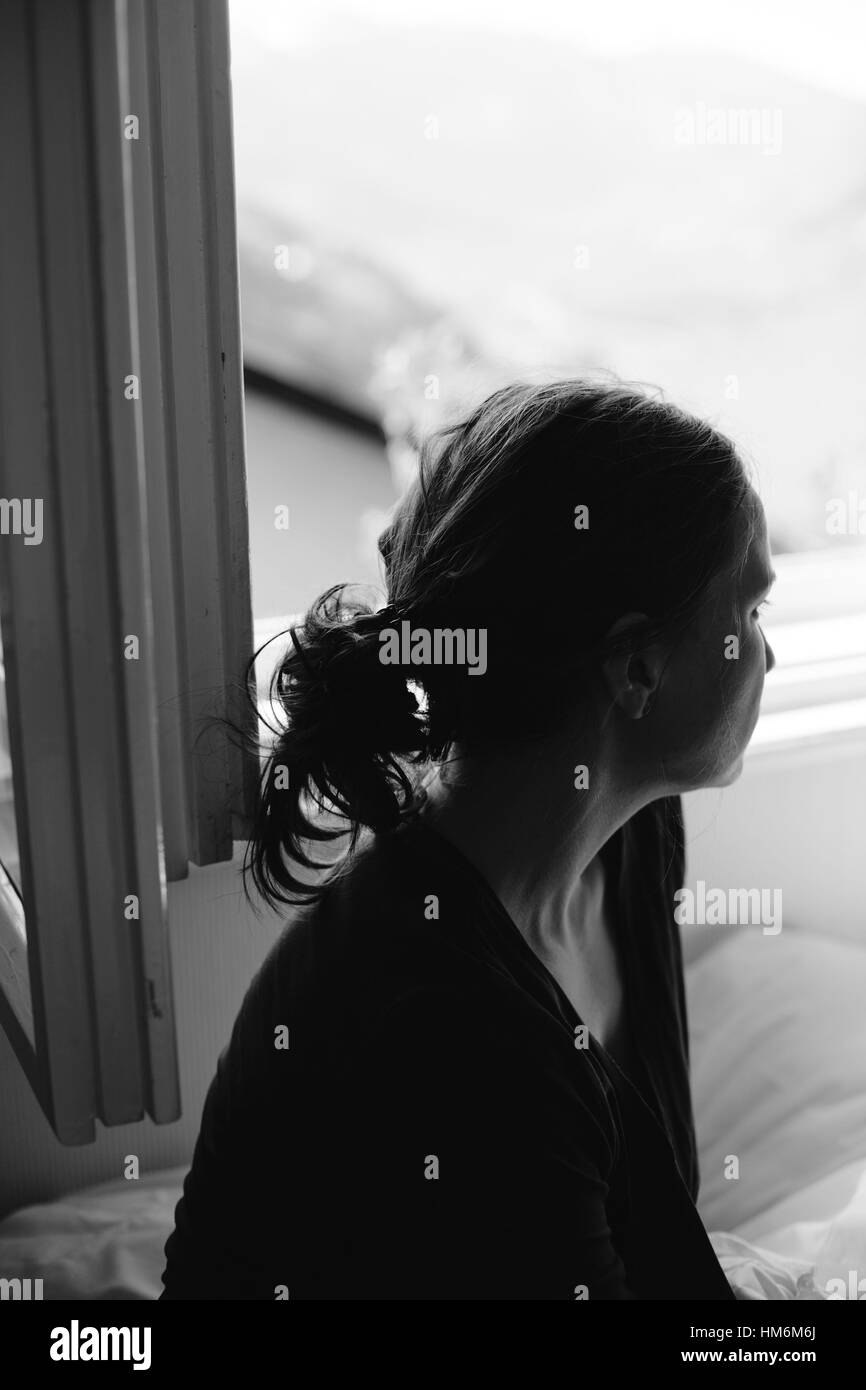 View out from window Black and White Stock Photos & Images - Alamy