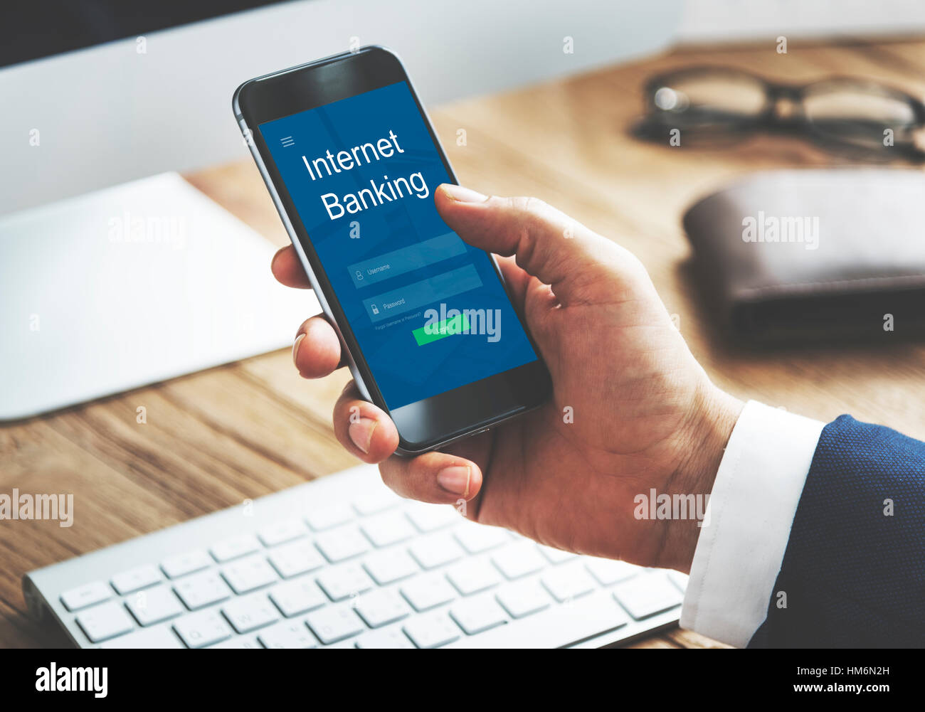 Internet banking text log hi-res stock photography and images - Alamy