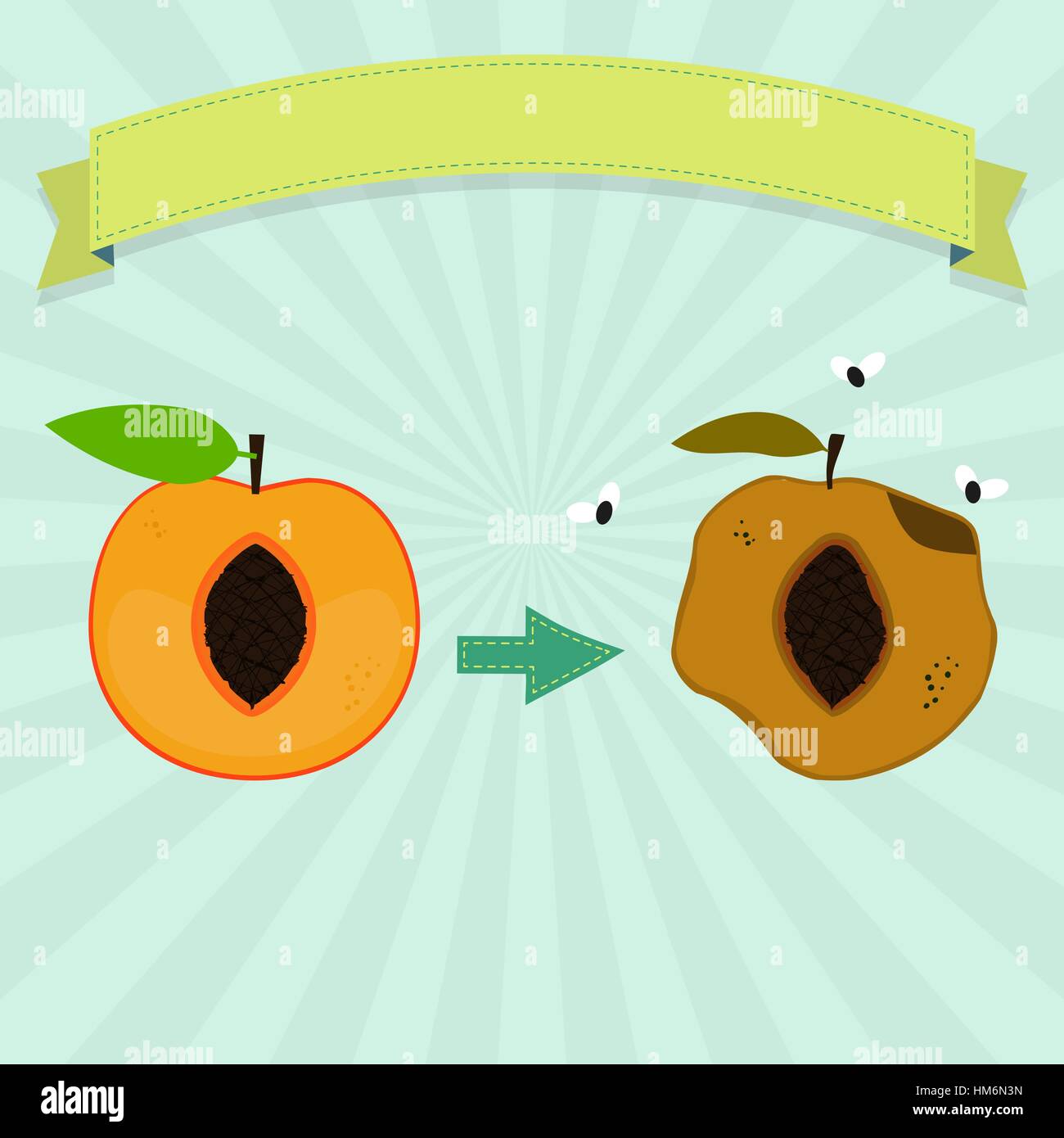 Rotten peach Stock Vector Images - Alamy