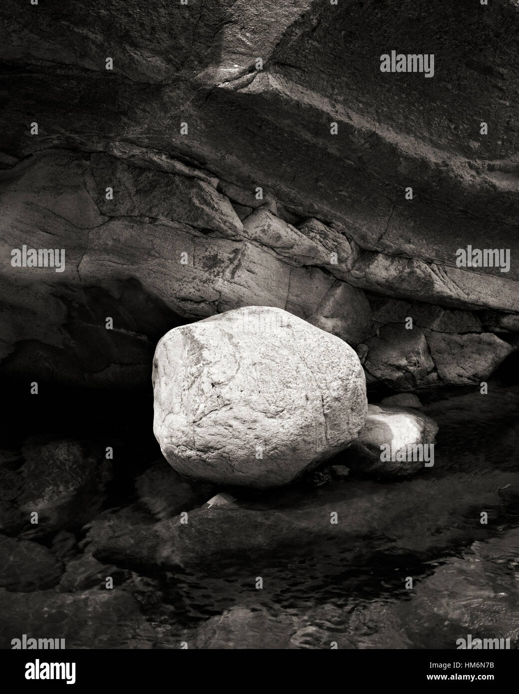 flowing water, stone, rock Stock Photo - Alamy
