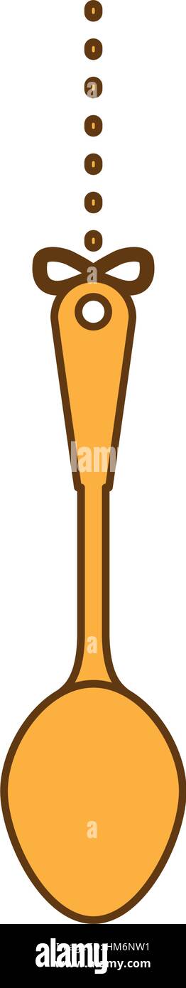 yellow big spoon icon image, vector illustration Stock Vector Image ...