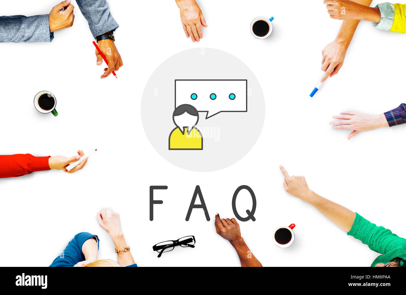 Questions Help Service Concept Stock Photo - Alamy