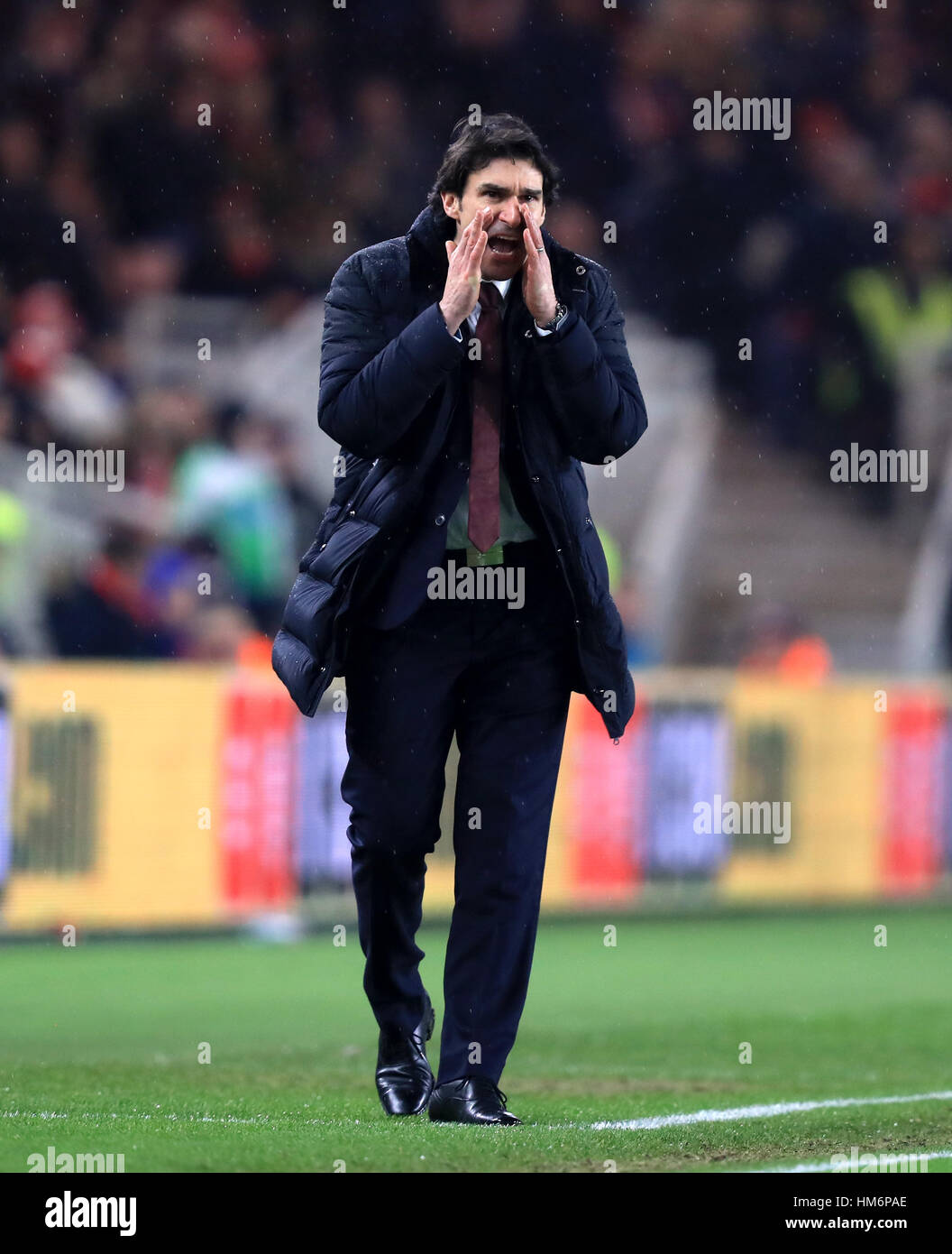 Middlesbrough manager Aitor Karanka during the Premier League match at ...