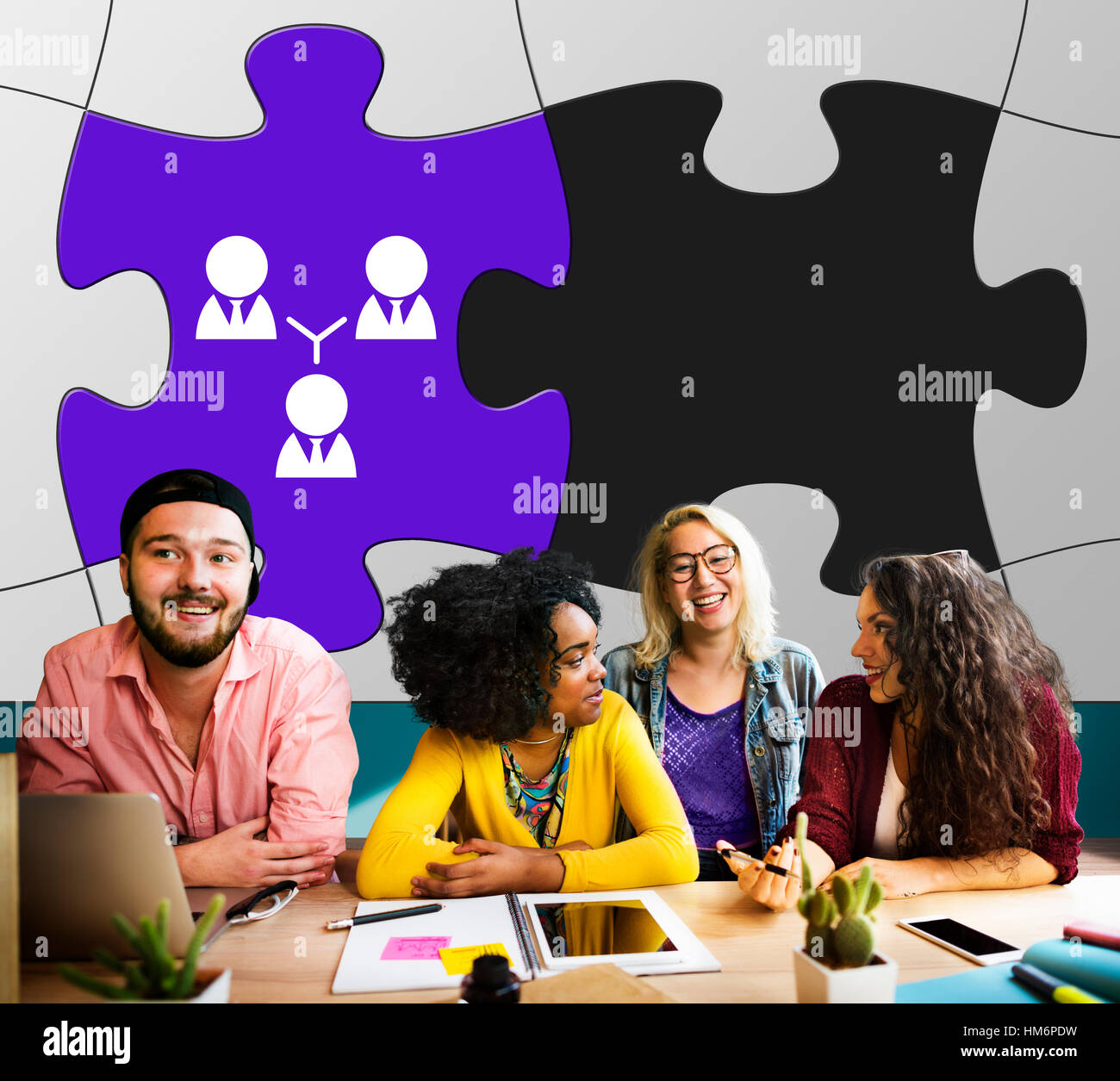 Team Building Collaboration Partenrship Cooperation Concept Stock Photo ...