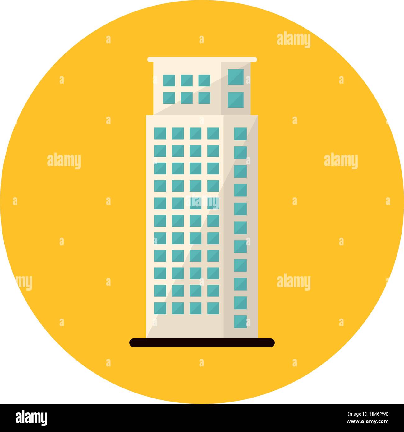 symbol apartment building line sticker, vector illustration icon Stock ...