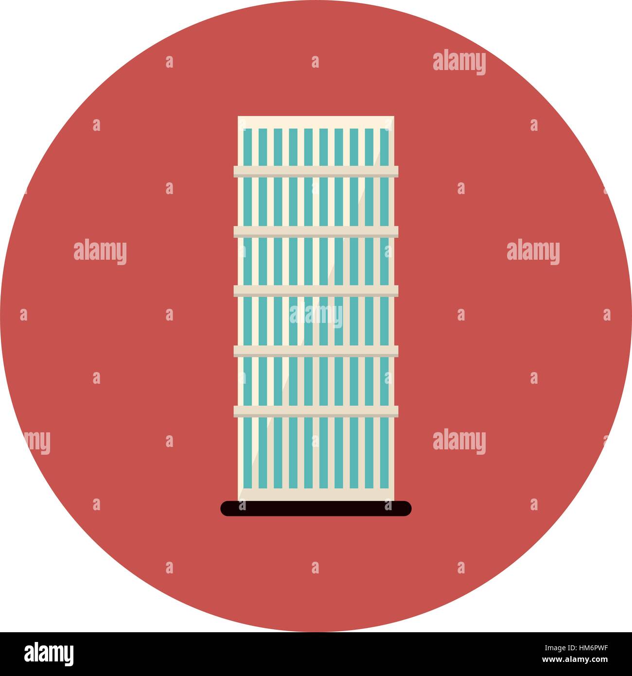 symbol city building line sticker image icon, vector illustration Stock ...