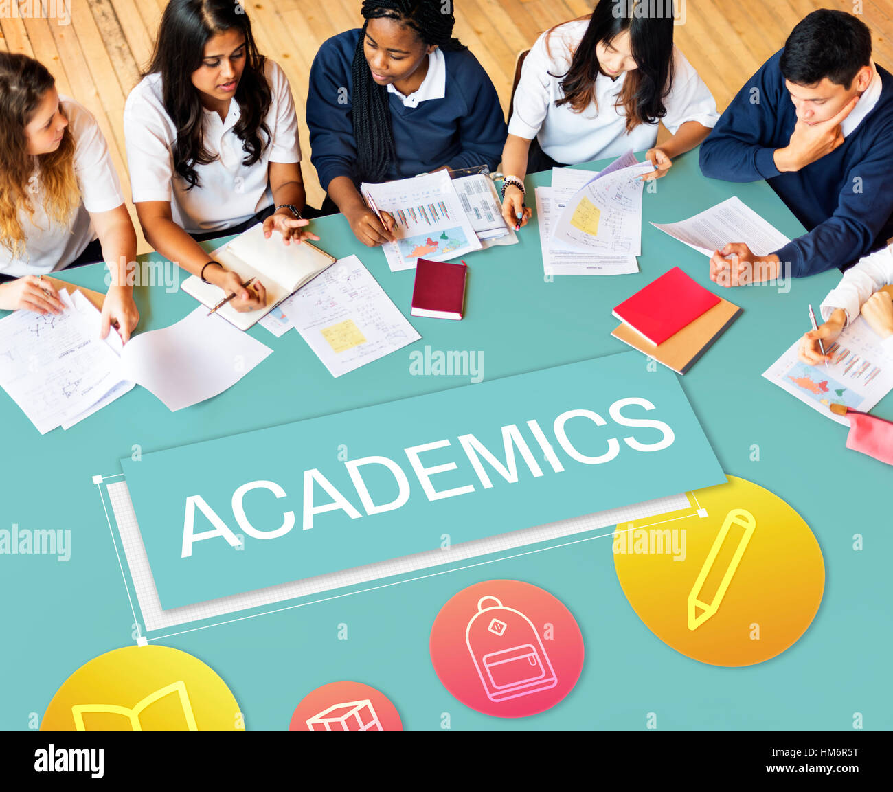 Study School Academic Icon Graphic Concept Stock Photo - Alamy