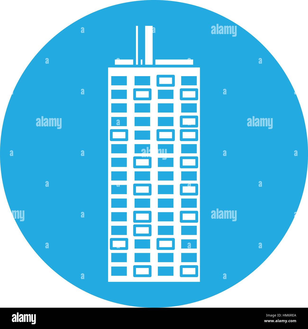 emblem city building line sticker image icon, vector illustration Stock ...