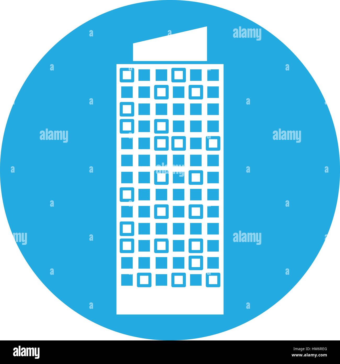 emblem city building line sticker image icon, vector illustration Stock ...