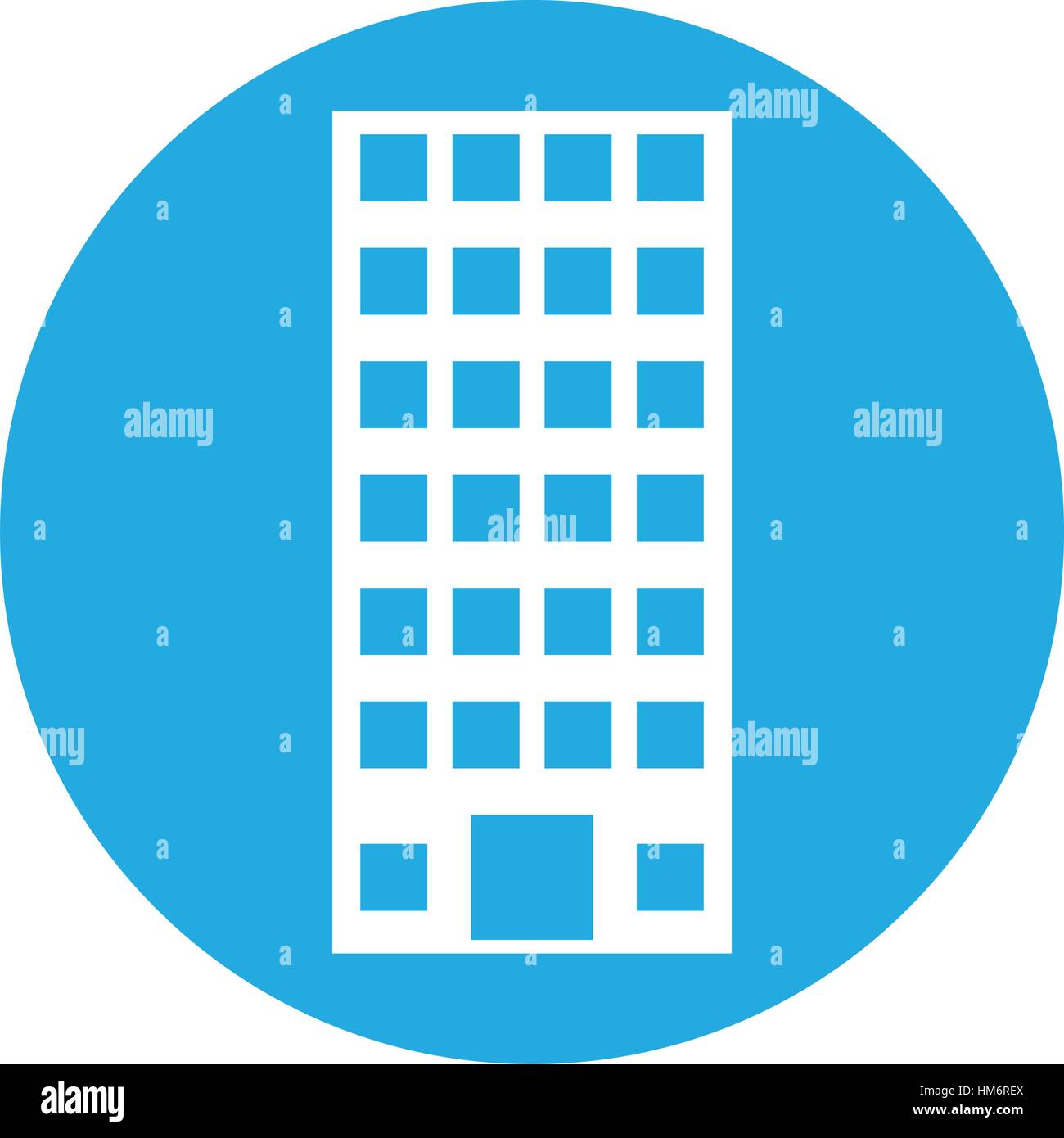 emblem city building line sticker image icon, vector illustration Stock ...