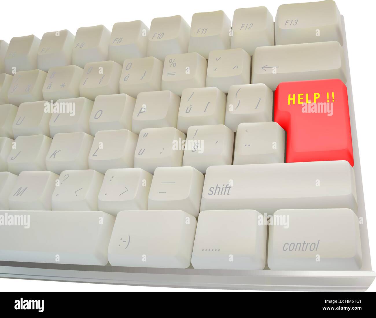 Close up help keyboard Stock Vector Images - Alamy