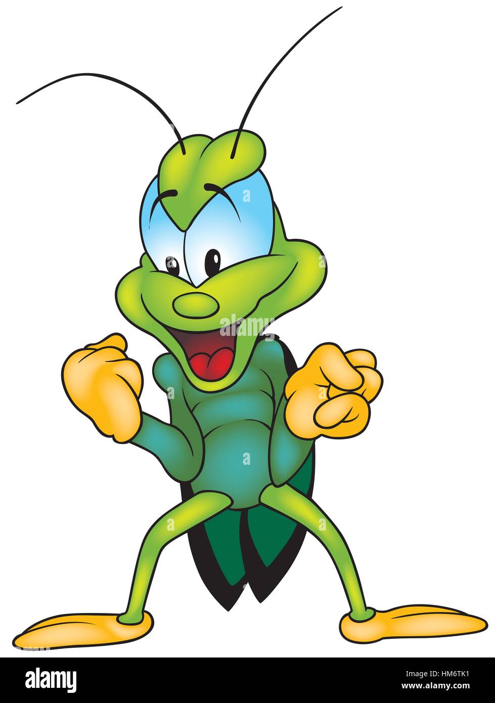 Laughing Green Bug Stock Vector Image & Art - Alamy