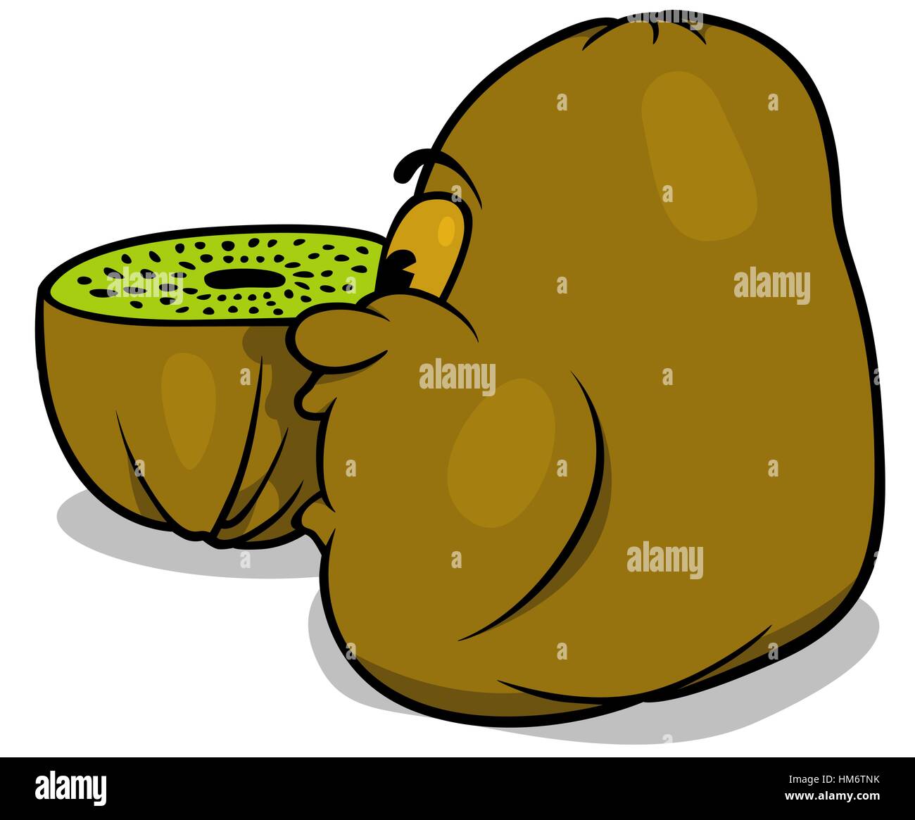 Kiwi Fruit with Face Stock Vector Image & Art - Alamy