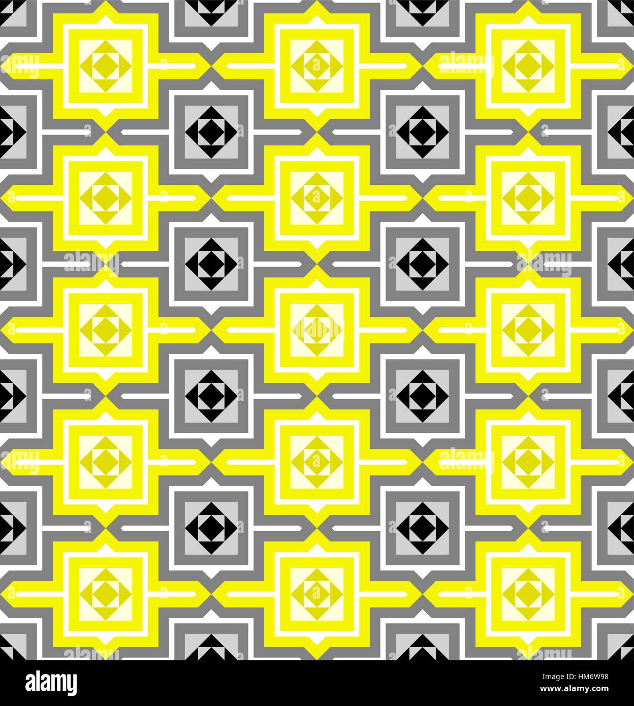 Traditional square matrix pattern - seamless editable repeating vector ...