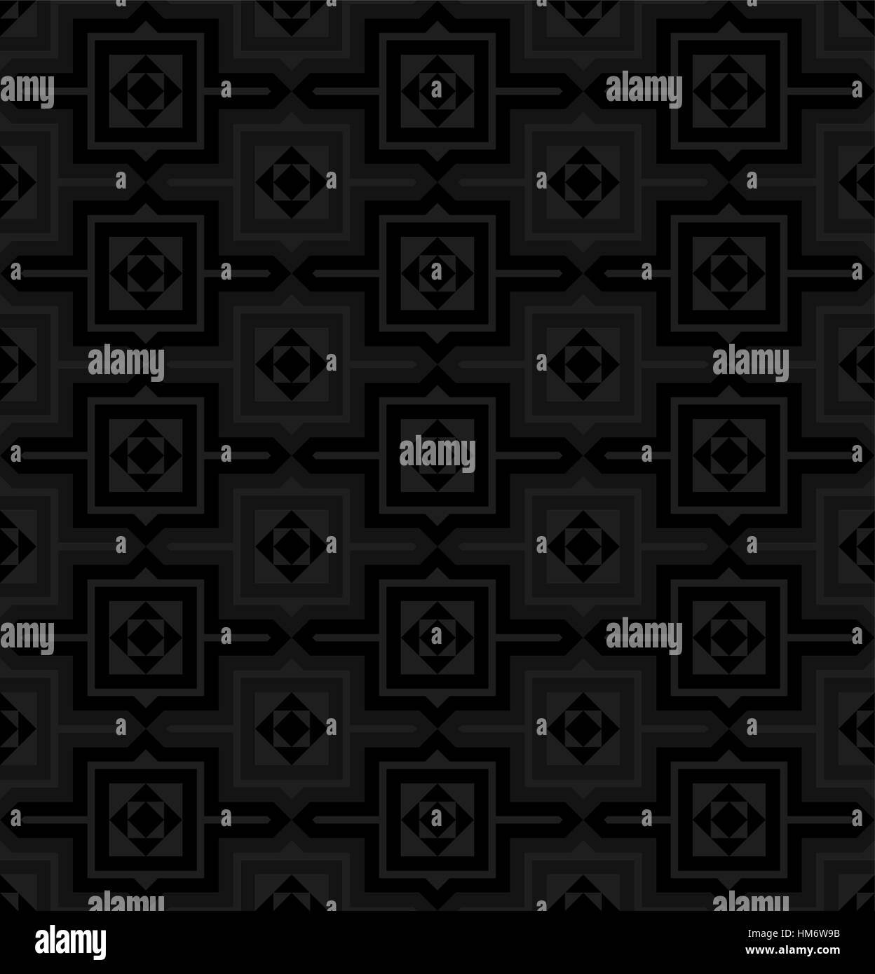 Traditional square matrix pattern - seamless editable repeating vector ...