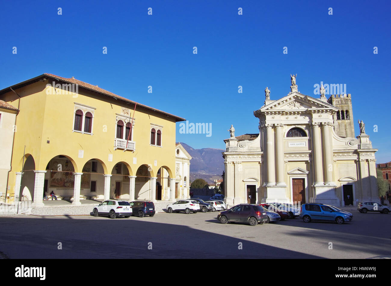 VITTORIO VENETO,IT - JANUARY 07, 2017 - Square "Giovanni Paolo I" in ...