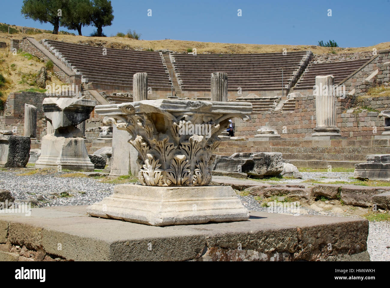 The ruins of Pergamon, with the Asclepion where Hippocrates started his ...