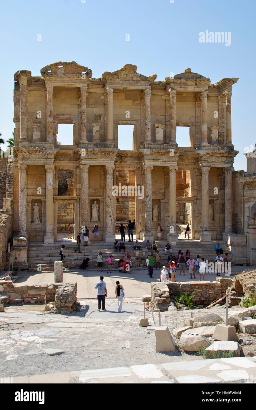 SELCUK,TR - CIRCA AUGUST, 2009 - Tourists visit the ruins of Ephes, a ...