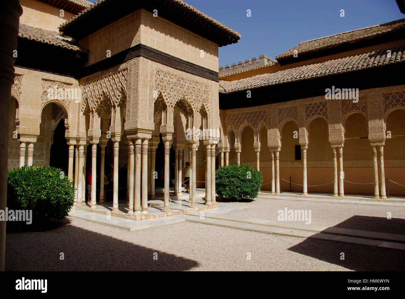 GRANADA,ES - CIRCA AUGUST, 2008 - The andalusian gardens of Alhambra ...
