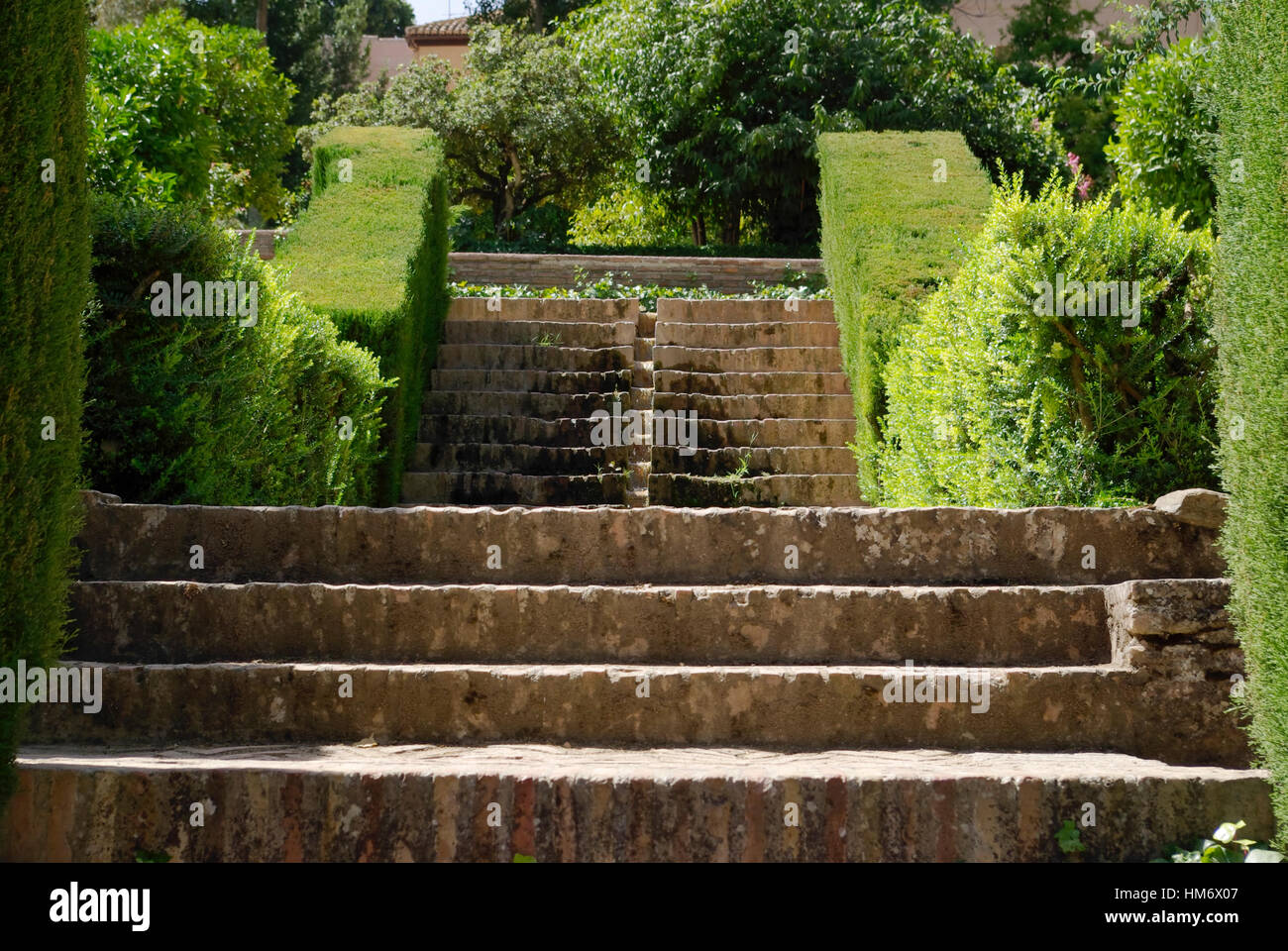 GRANADA,ES - CIRCA AUGUST, 2008 - The andalusian gardens of Alhambra ...