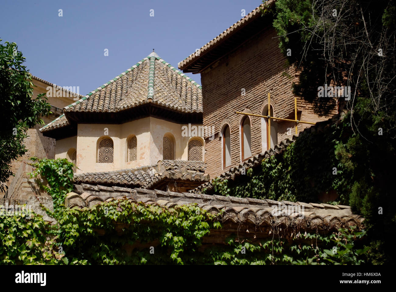 GRANADA,ES - CIRCA AUGUST, 2008 - The andalusian gardens of Alhambra ...
