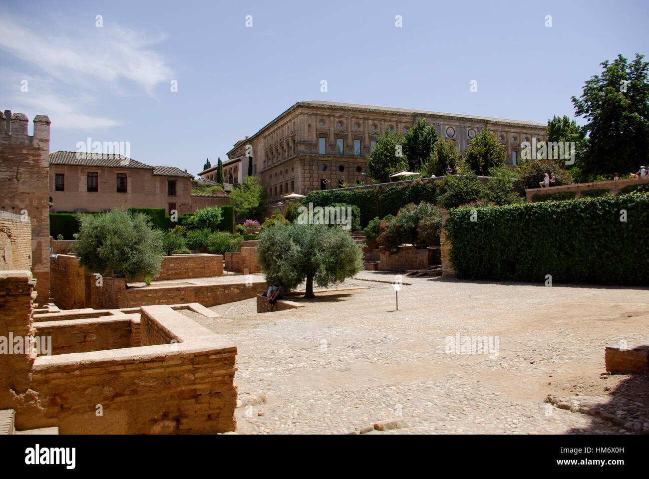 GRANADA,ES - CIRCA AUGUST, 2008 - The andalusian gardens of Alhambra ...