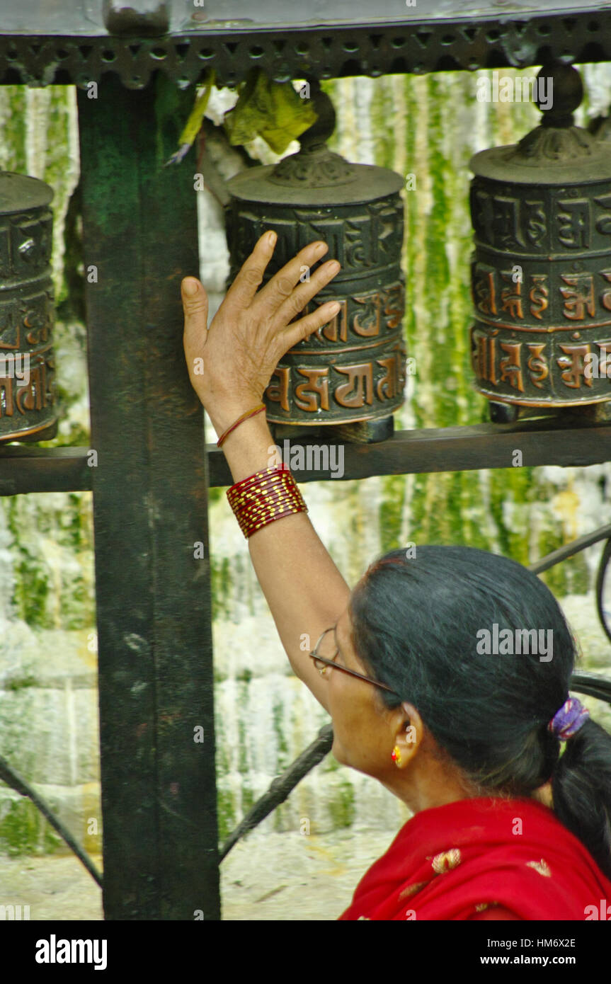 Tibetan prayer rolls hi-res stock photography and images - Alamy