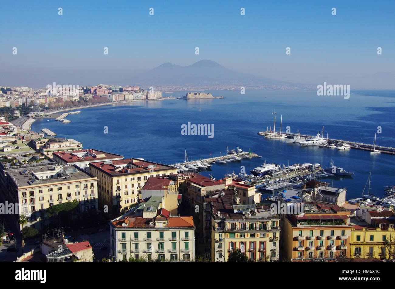 Aerial view gulf naples castel hi-res stock photography and images - Alamy