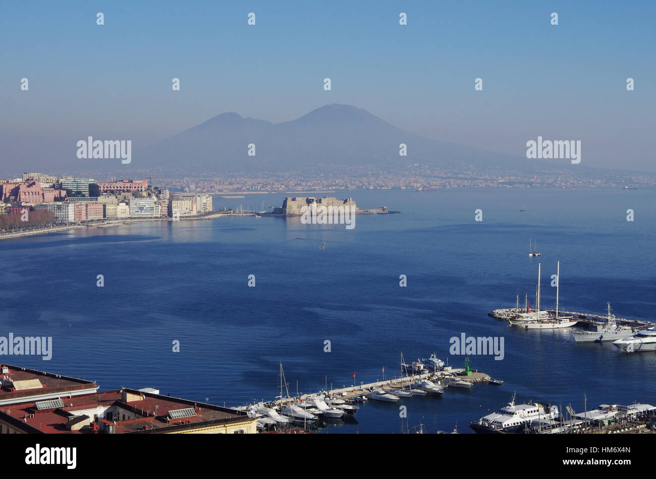 Aerial view gulf naples castel hi-res stock photography and images - Alamy