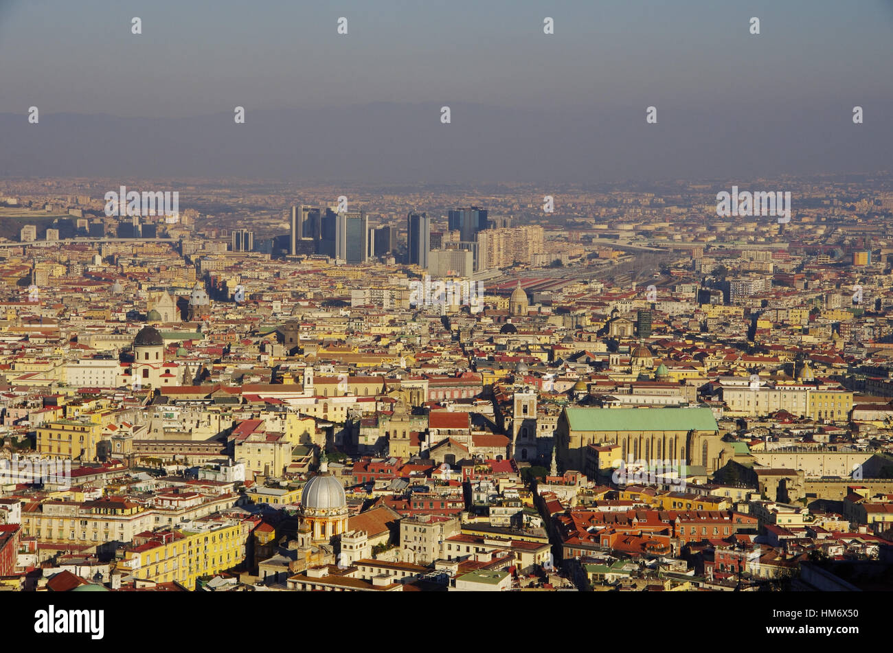 Aerial view of Naples, towards the business district Stock Photo - Alamy