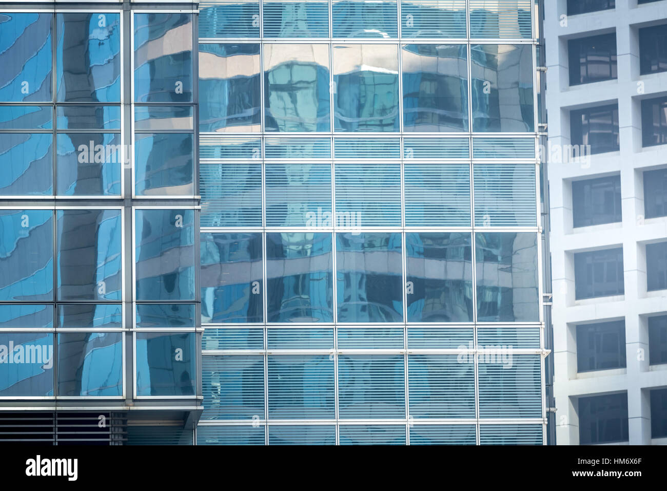 Windows of commercial building in Hong Kong Stock Photo - Alamy