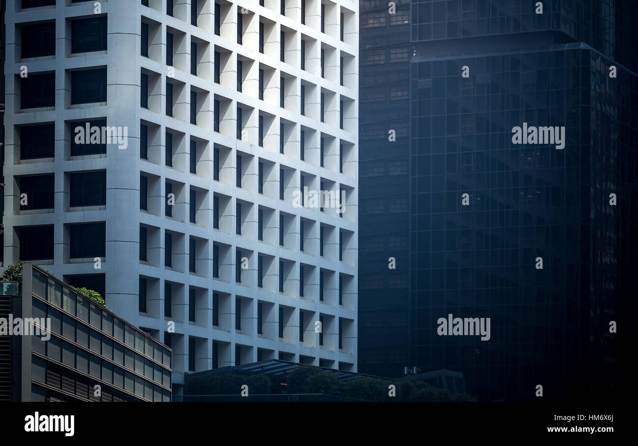 Windows of commercial building in Hong Kong Stock Photo - Alamy