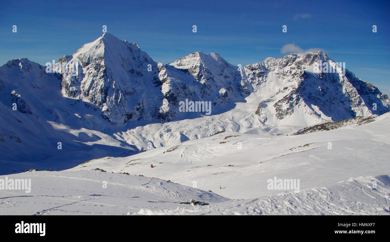 Snowy Peaks: Gran Zebru Stock Photo - Alamy