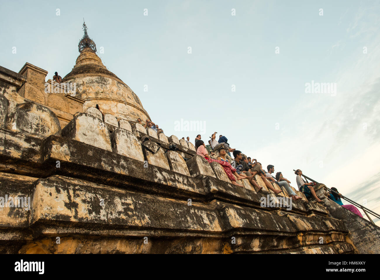 Bagan Temples Sunrise View Tourists Mandalay Region Myanmar // BAGAN ...