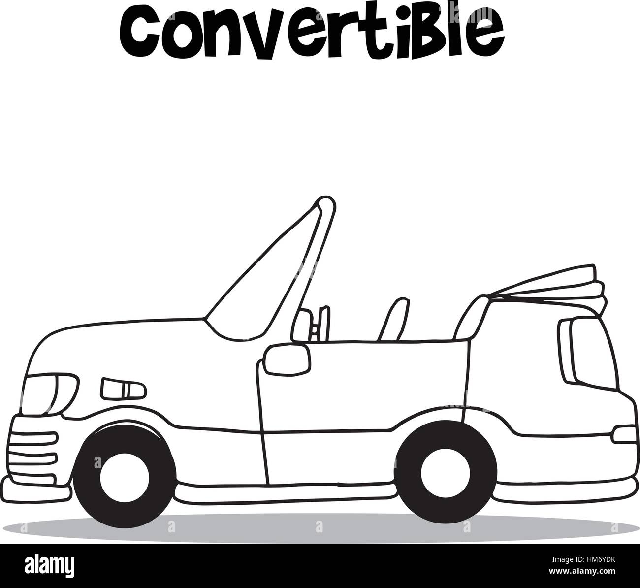 Convertible car vector art illustration Stock Vector Image & Art - Alamy