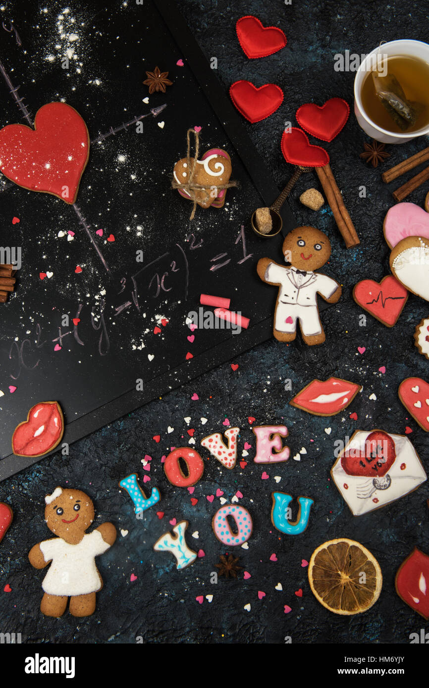 Math, hearts, formula of love Stock Photo - Alamy