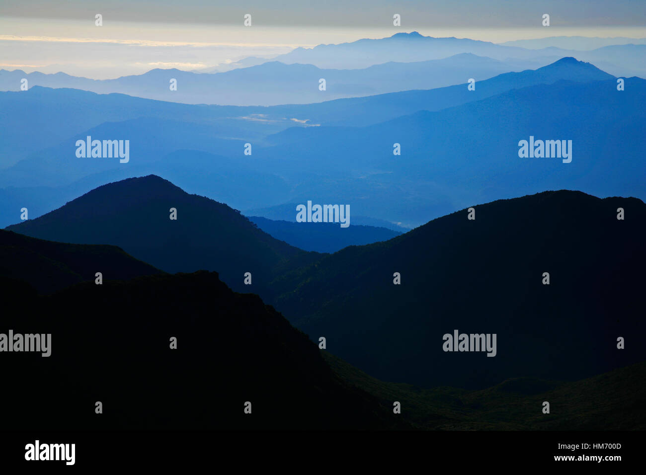 View south from summit of Mount Chirripo, Costa Rica’s highest mountain ...