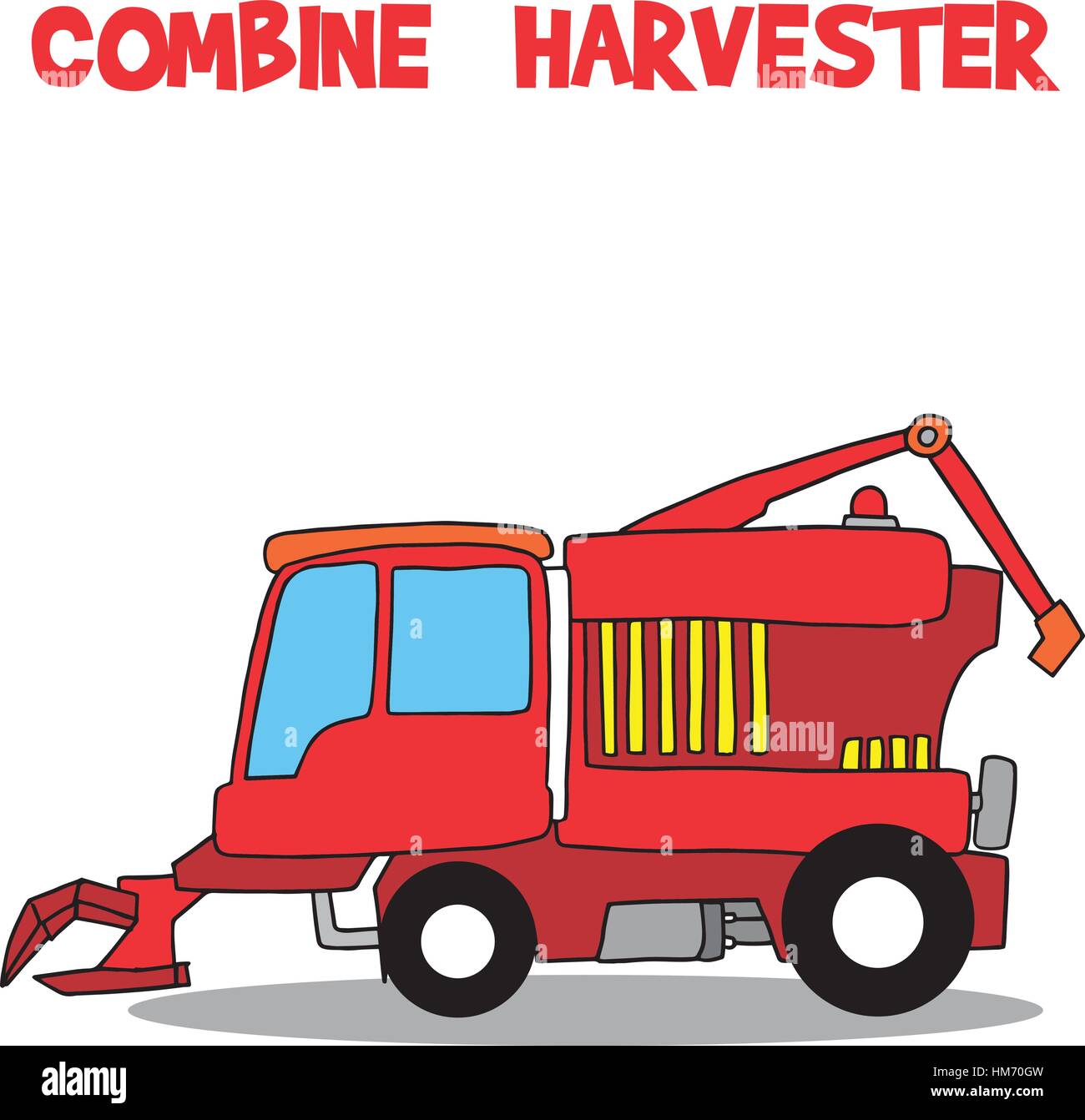 Modern combine harvester tractor Stock Vector Images - Alamy