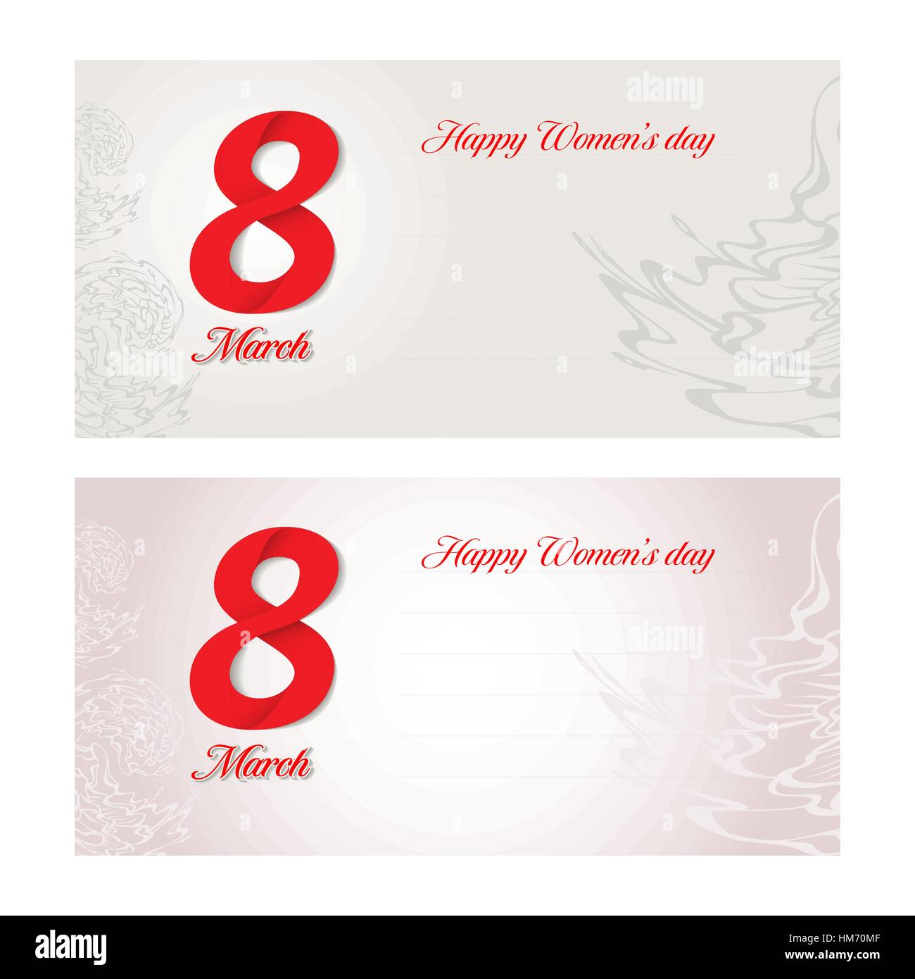 March 8 greeting card. Background template for International Womans Day ...