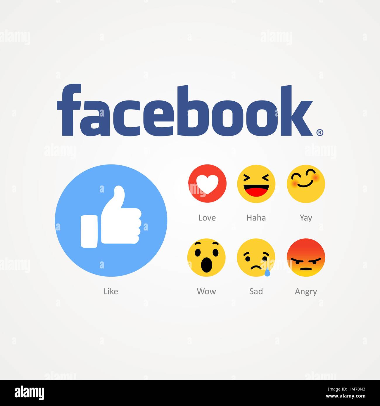 Facebook new like buttons Stock Vector Image & Art - Alamy