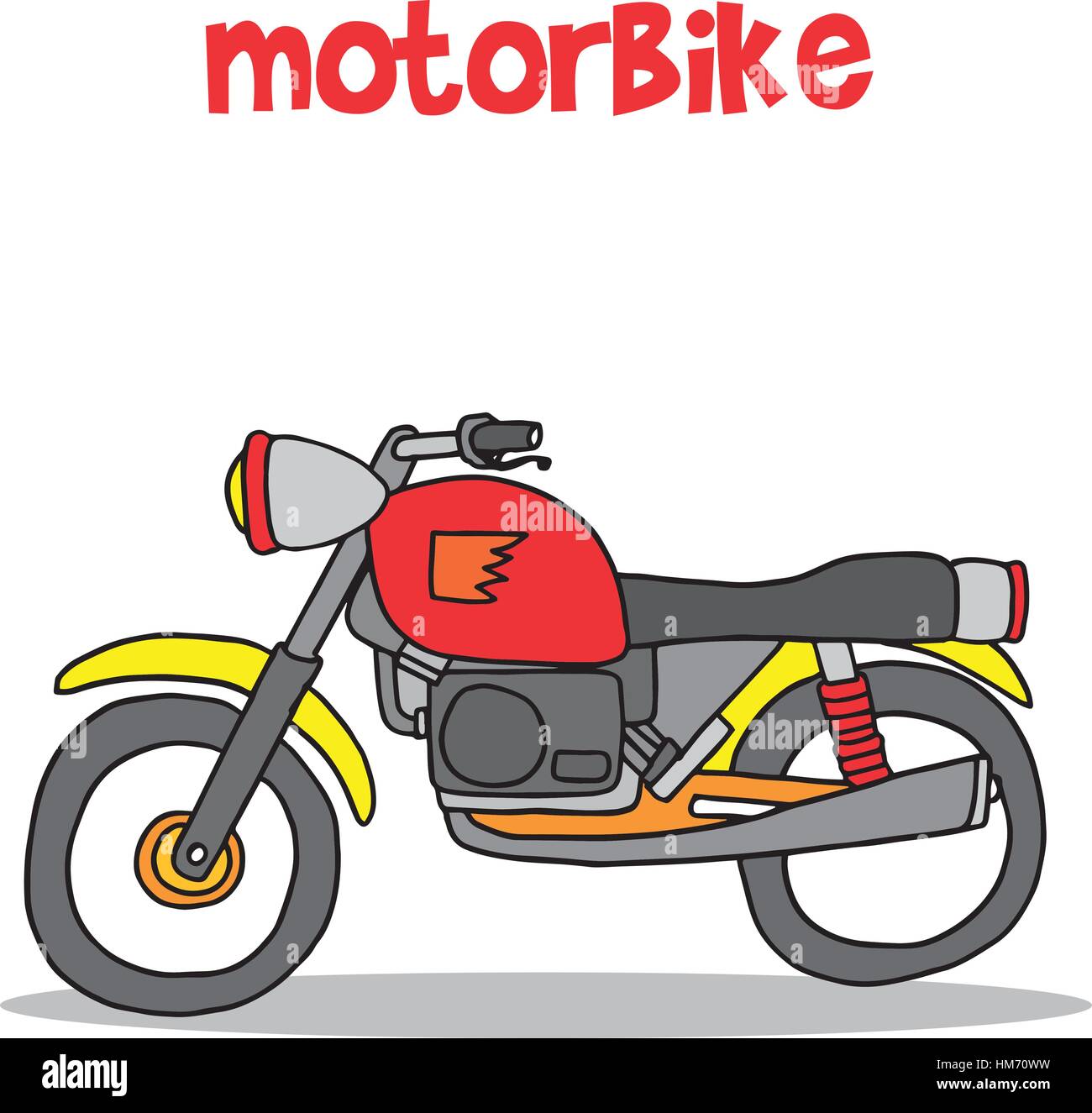 Motorbike of vector art illustration Stock Vector Image & Art - Alamy