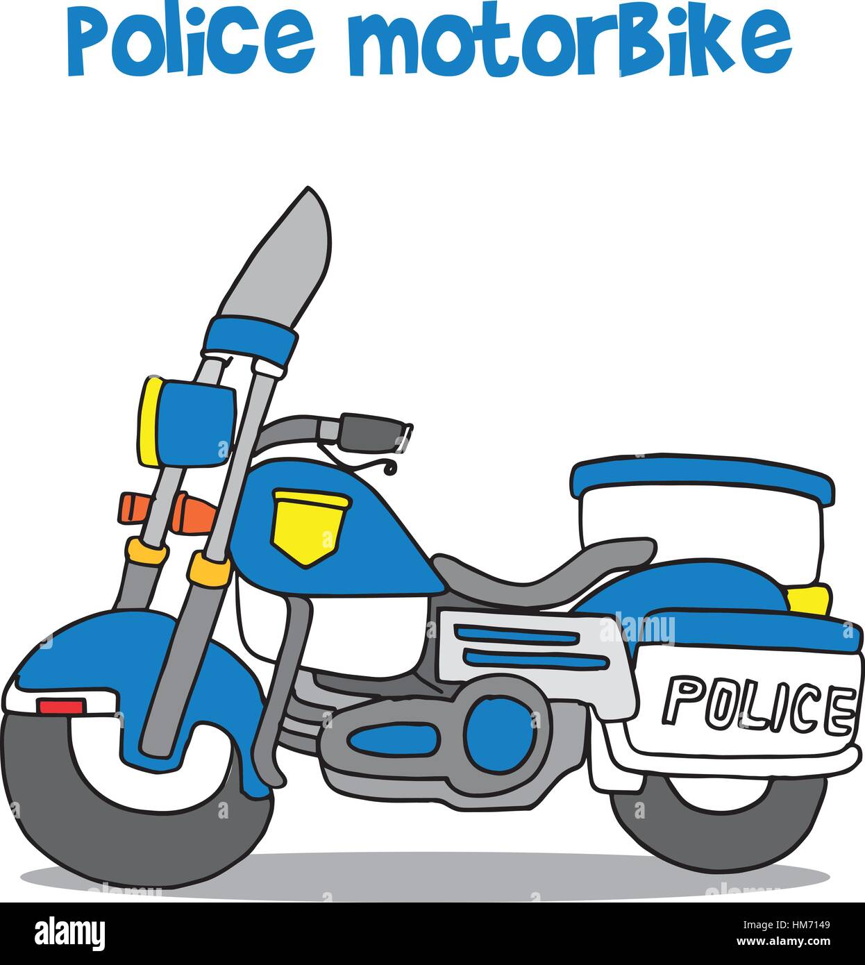 Police patrol motor bike Stock Vector Images - Alamy