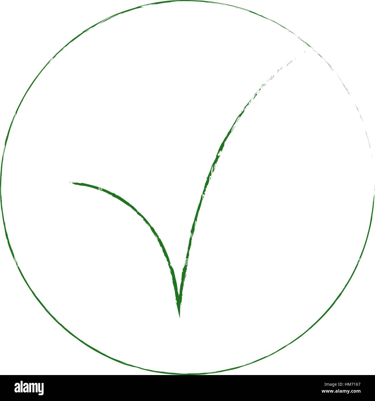 Green check mark with shadow isolated on white background Stock Vector ...