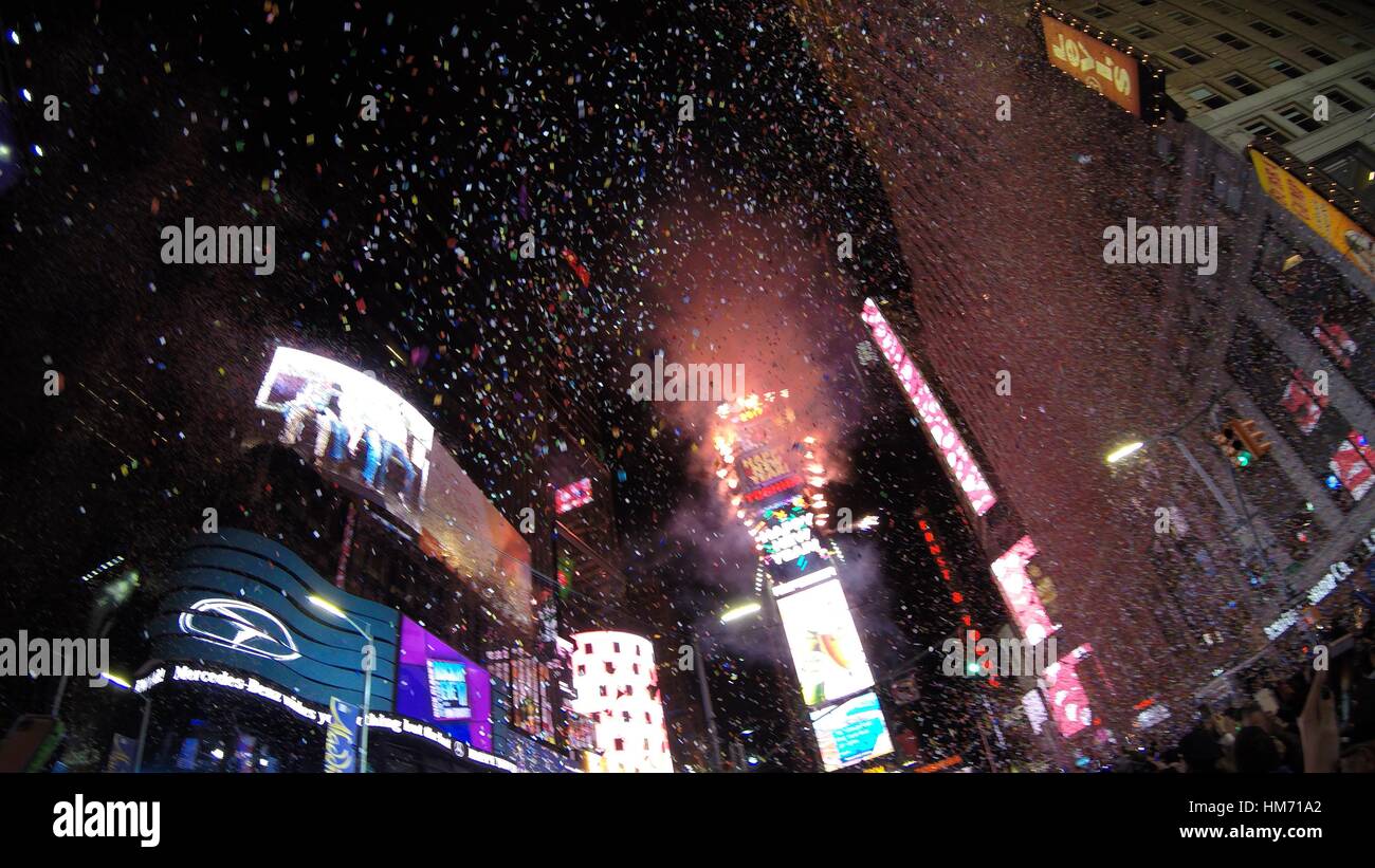 New Year's Eve celebrations in Times Square, New York Featuring ...