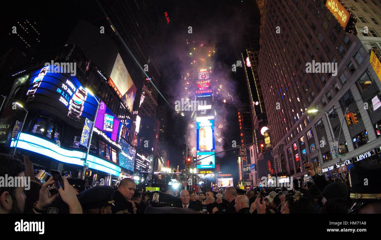 New Year's Eve celebrations in Times Square, New York Featuring ...