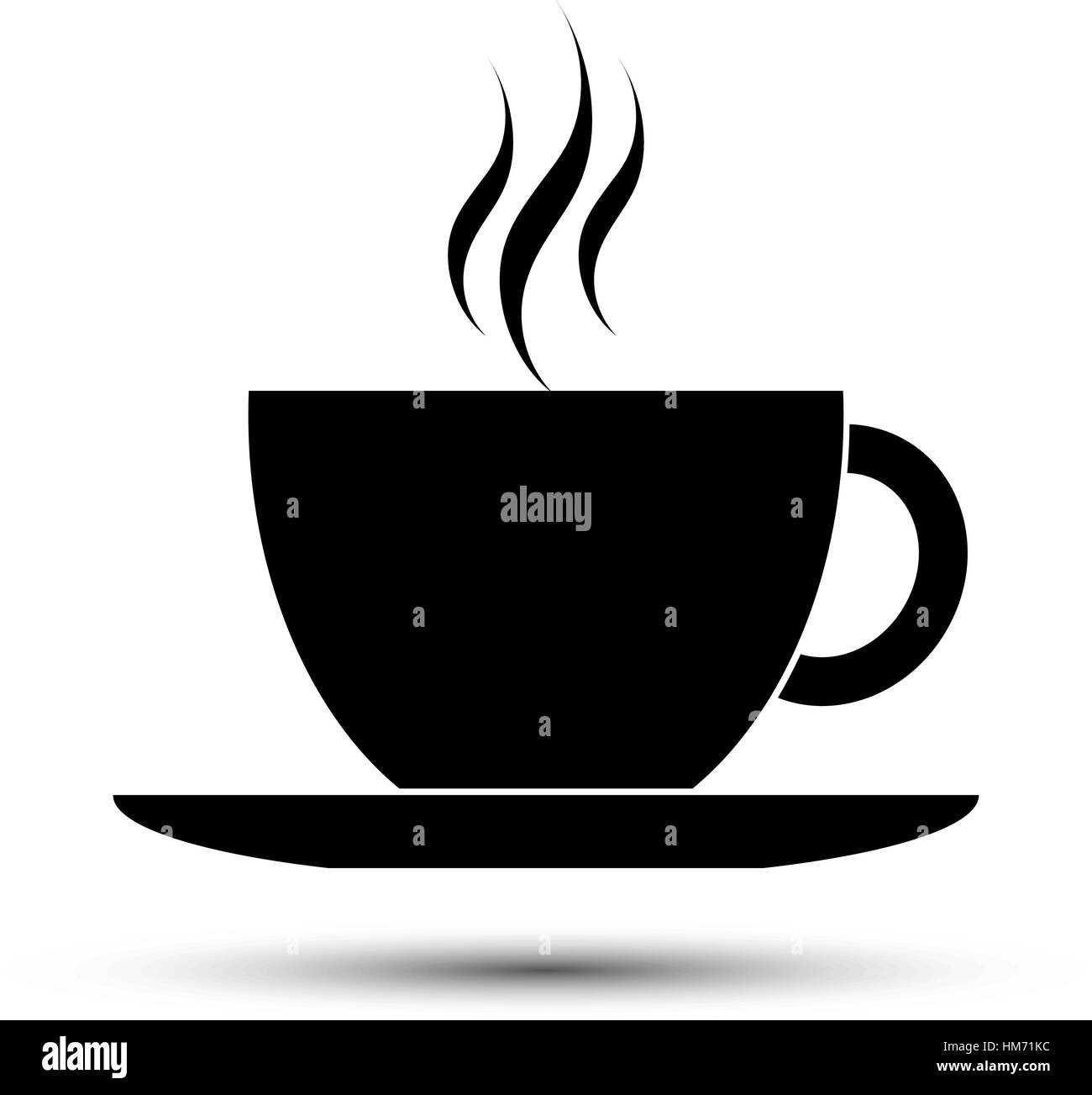 Coffee cup flat icon isolate on white background vector illustration ...