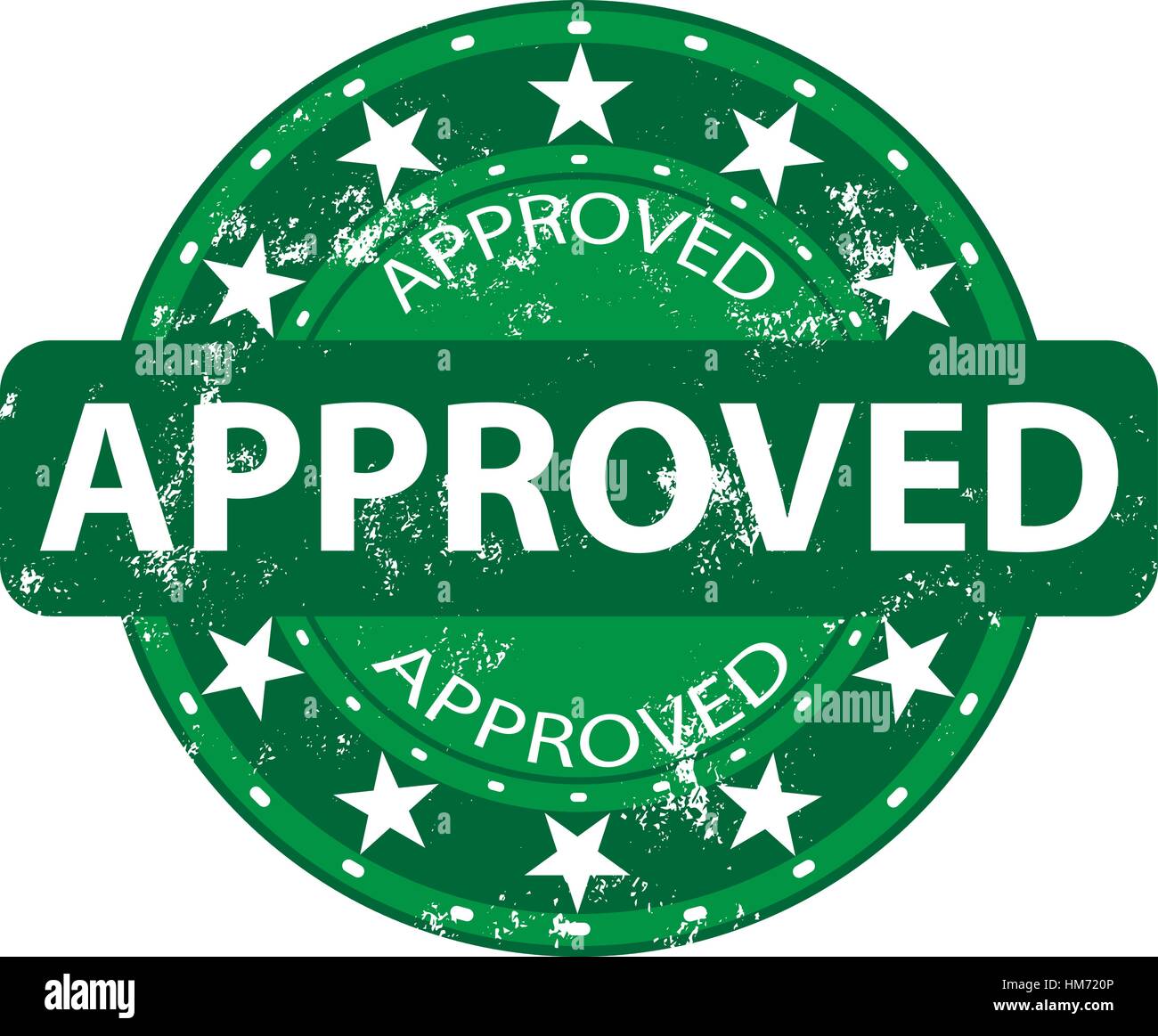Approved green stamp with grunge on a white background Stock Vector ...