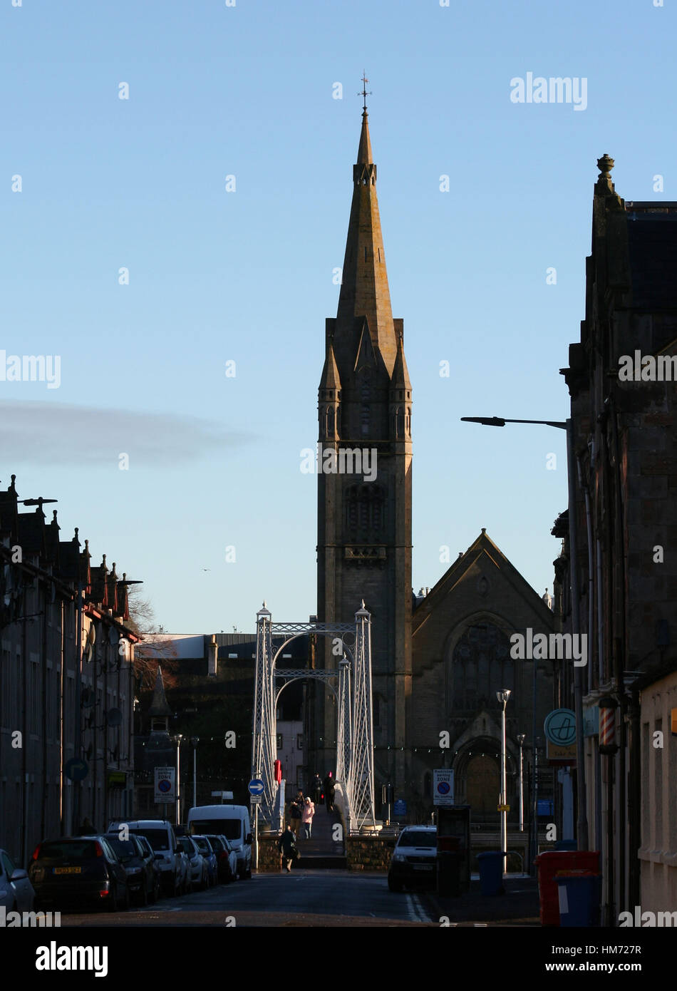St Mary's Church and Greig Street Bridge Inverness Stock Photo - Alamy