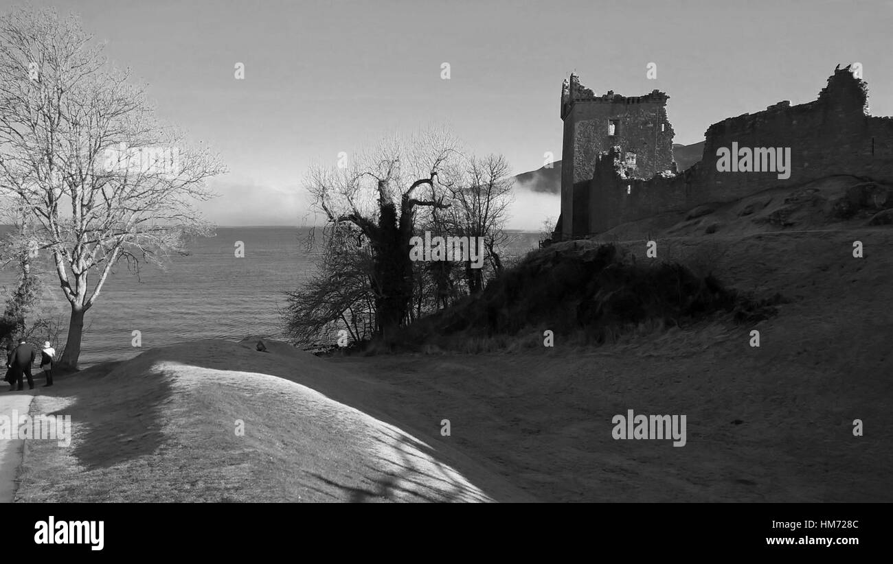 Loch ness monster black and white hi-res stock photography and images ...