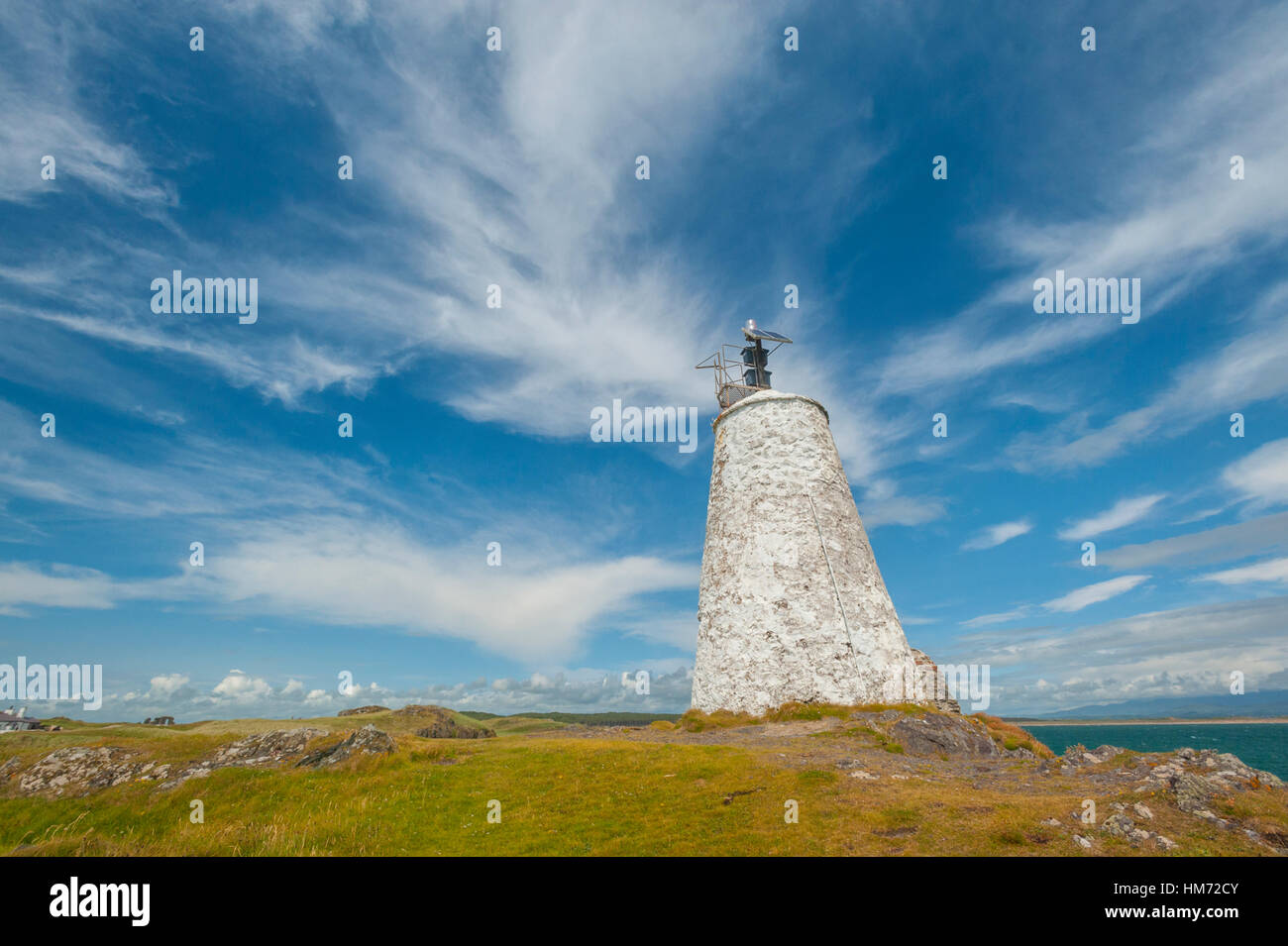 Lookout point on Llanddwyn Island Stock Photo - Alamy